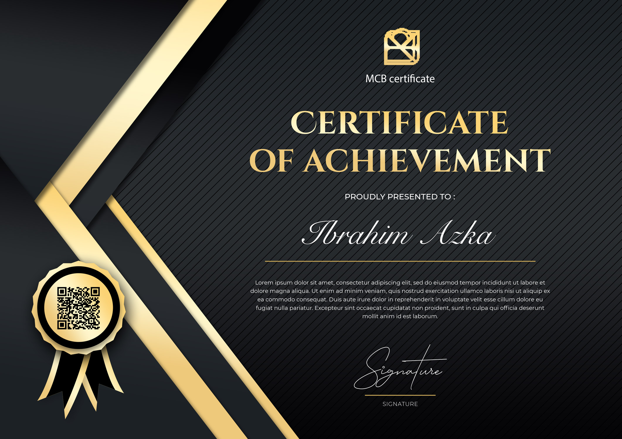 about certificates - MCB Certificate